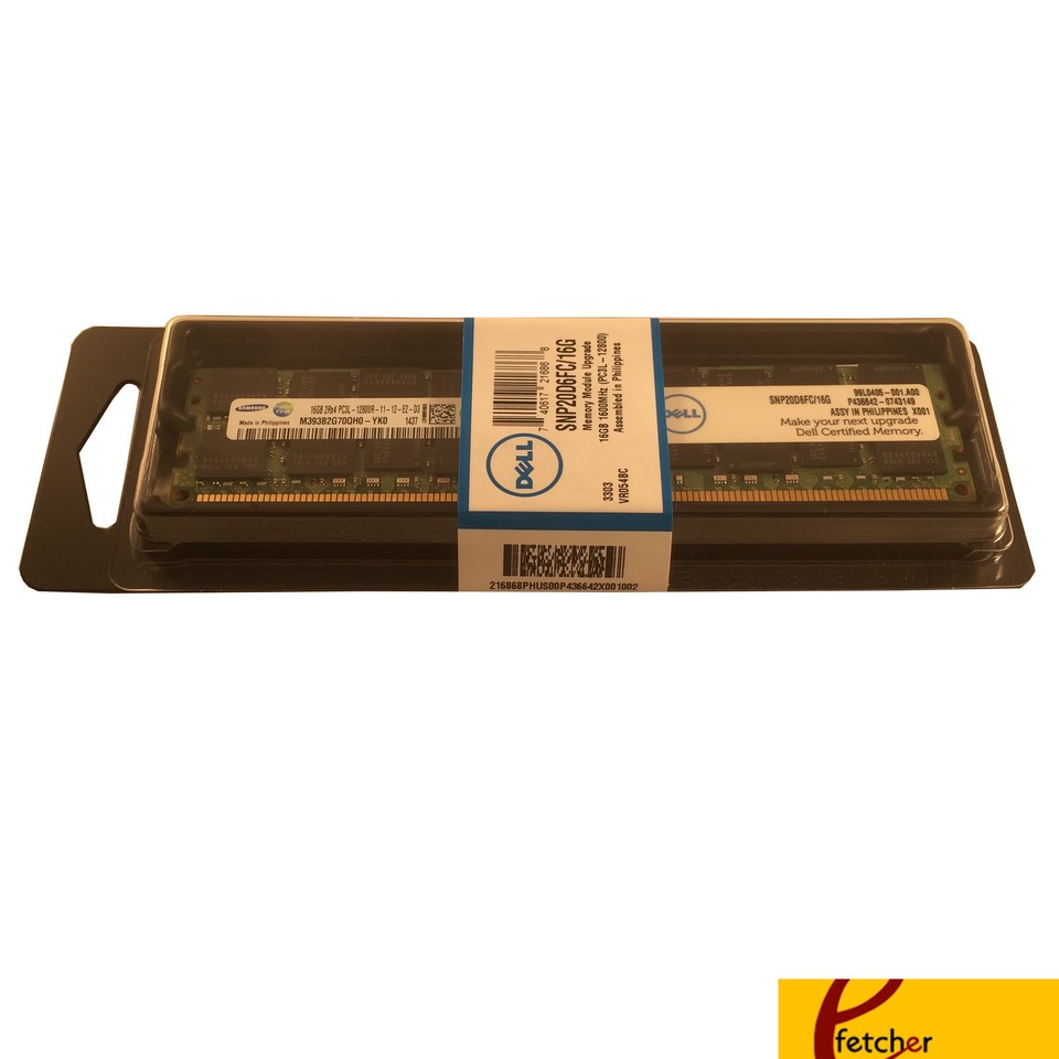 Dell Original 64GB (4x 16GB) PowerEdge R320 R420 R520 R610 R620 R710 ...
