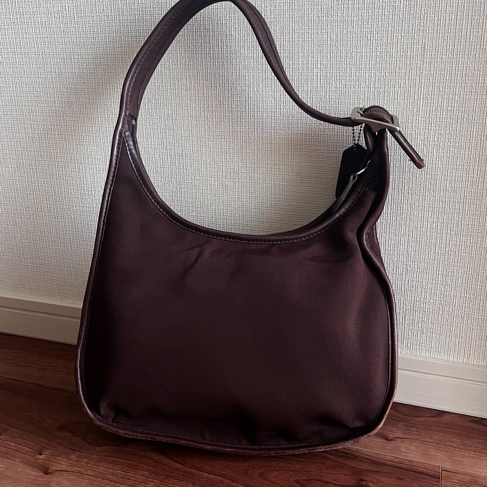 Coach Vintage 6203 Ergo Brown Neoprene Leather Trim Shoulder Hobo Bag ...