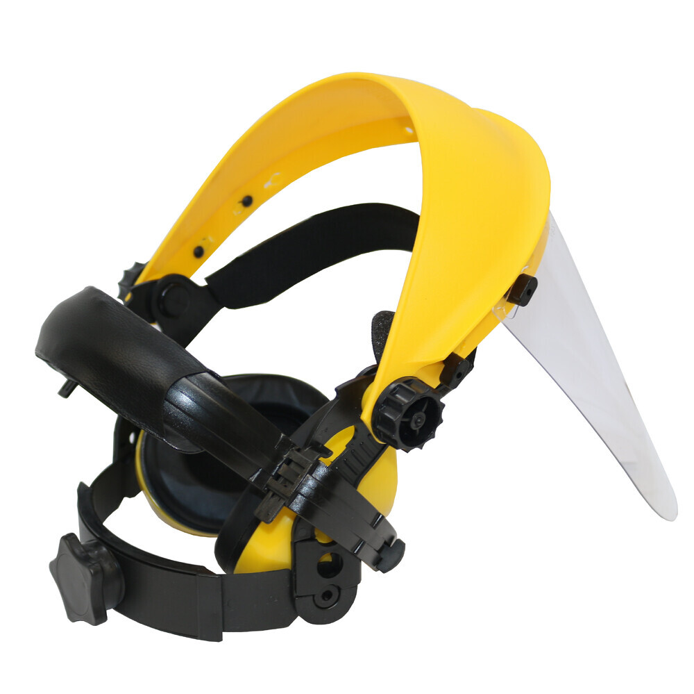 Face Shield with Ear Muffs, Clear & Mesh Visors | eBay