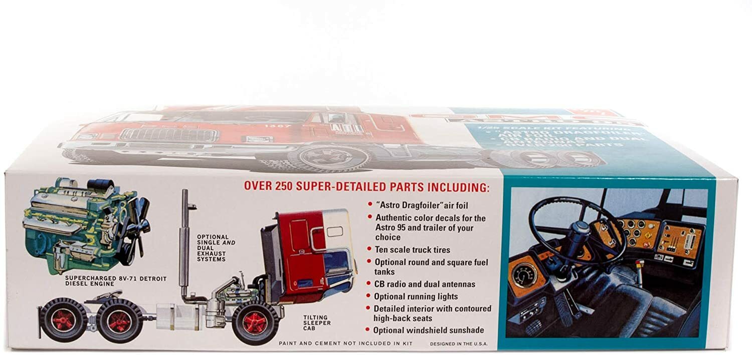 AMT 95 GMC Astro Semi Truck Tractor Model Kit 1:25 Scale 1140 | eBay