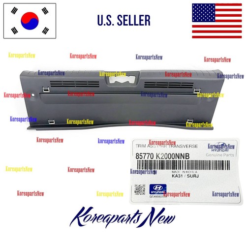 Sill Trim Rear Tailgate Trunk Transverse Black ⭐GENUINE⭐ Hyundai Venue ...