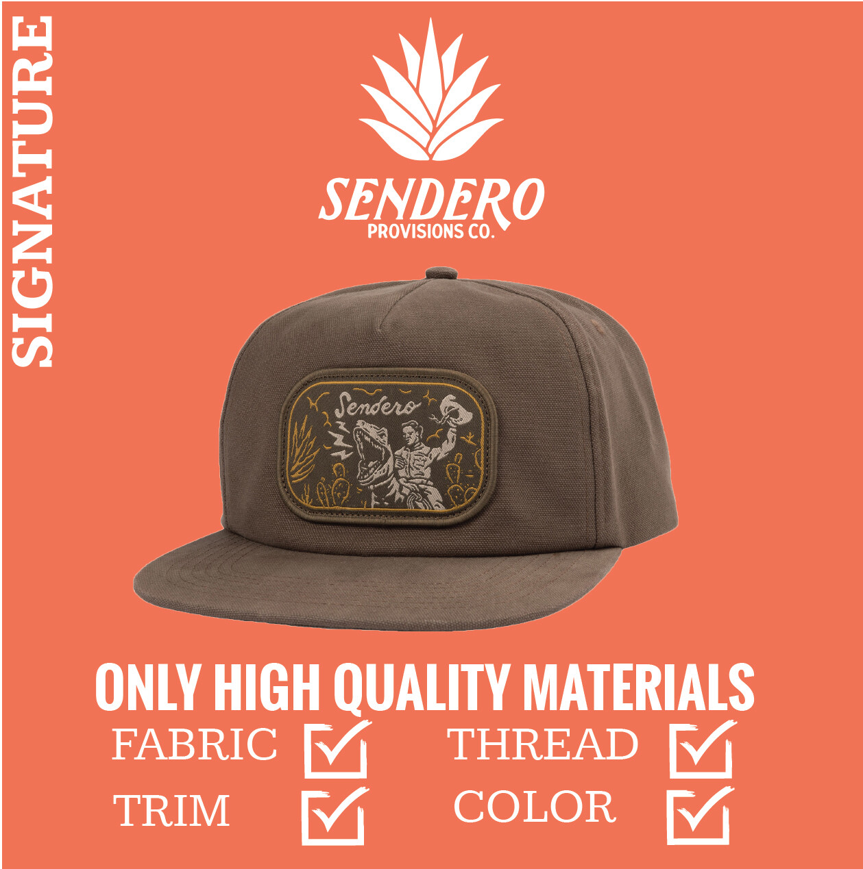 Sendero Provisions Co. Velociwrangler Outdoor Snapback Hat (Brown) | eBay