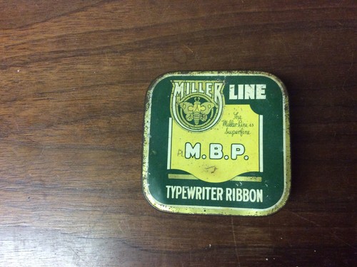 Vintage Miller Line Typewriter Ribbon Tin Aurora Ill. 2&5/8”x 2&5/8” | eBay