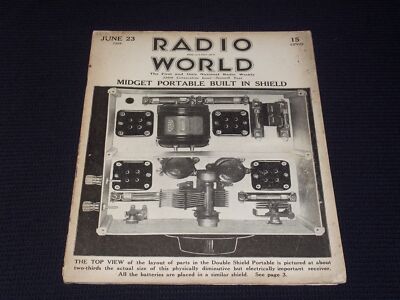 1928 JUNE 23 RADIO WORLD MAGAZINE NICE ELECTRONICS COVERS & ADS - E ...