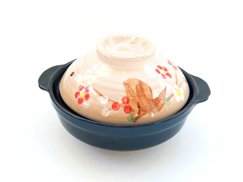 Ceramic Hot Pot Casserole Blossom Earthenware Clay Pot to Keep Warm ...
