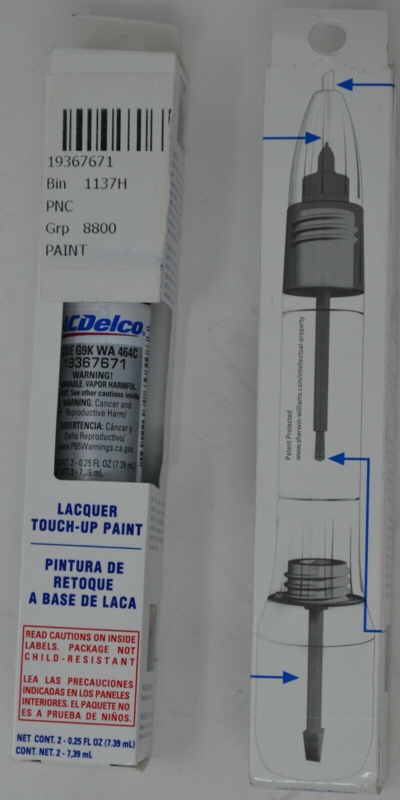Genuine GM ACDelco Satin Steel Metallic Touch Up Paint Code WA464C G9K ...