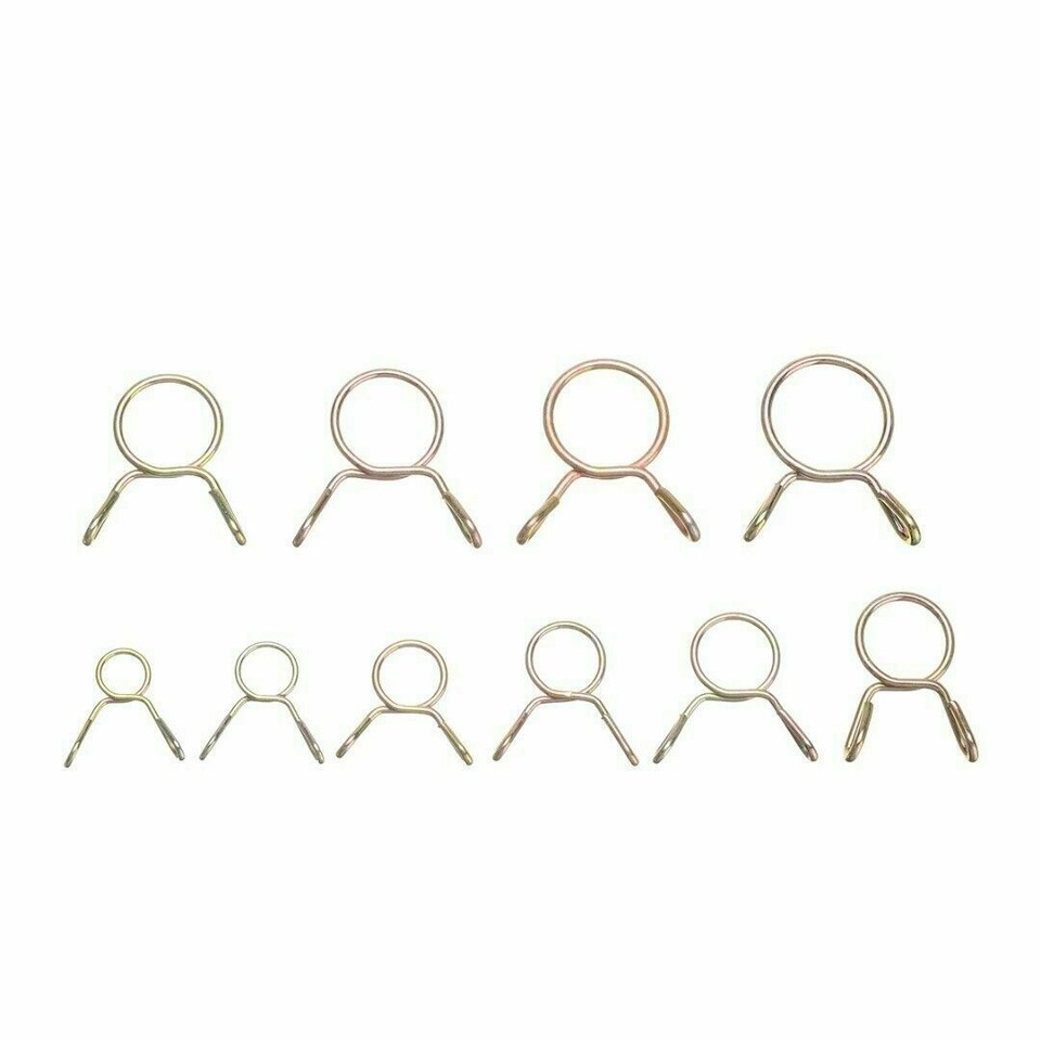 250Pcs Fuel Line Hose Tubing Spring Clips Clamps Assortment Kit for ...