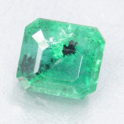 1.50Cts Stunning Natural Zambia Emerald 6.2x5.6x5mm Emerald Cut Loose ...