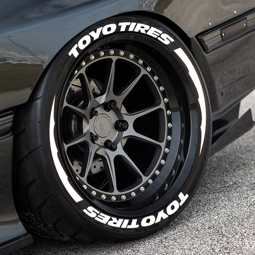 Tire Lettering Sticker TOYO TIRES White 1.20'' 15''-24'' 8 Sets Tire ...