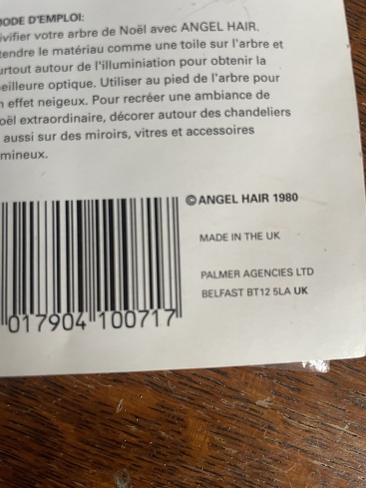 Vintage 1980 Angel Hair For Christmas Tree Decoration | eBay UK