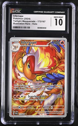 CGC 10 Infernape 2024 Twilight Masquerade 173/167 Illustration Rare ...