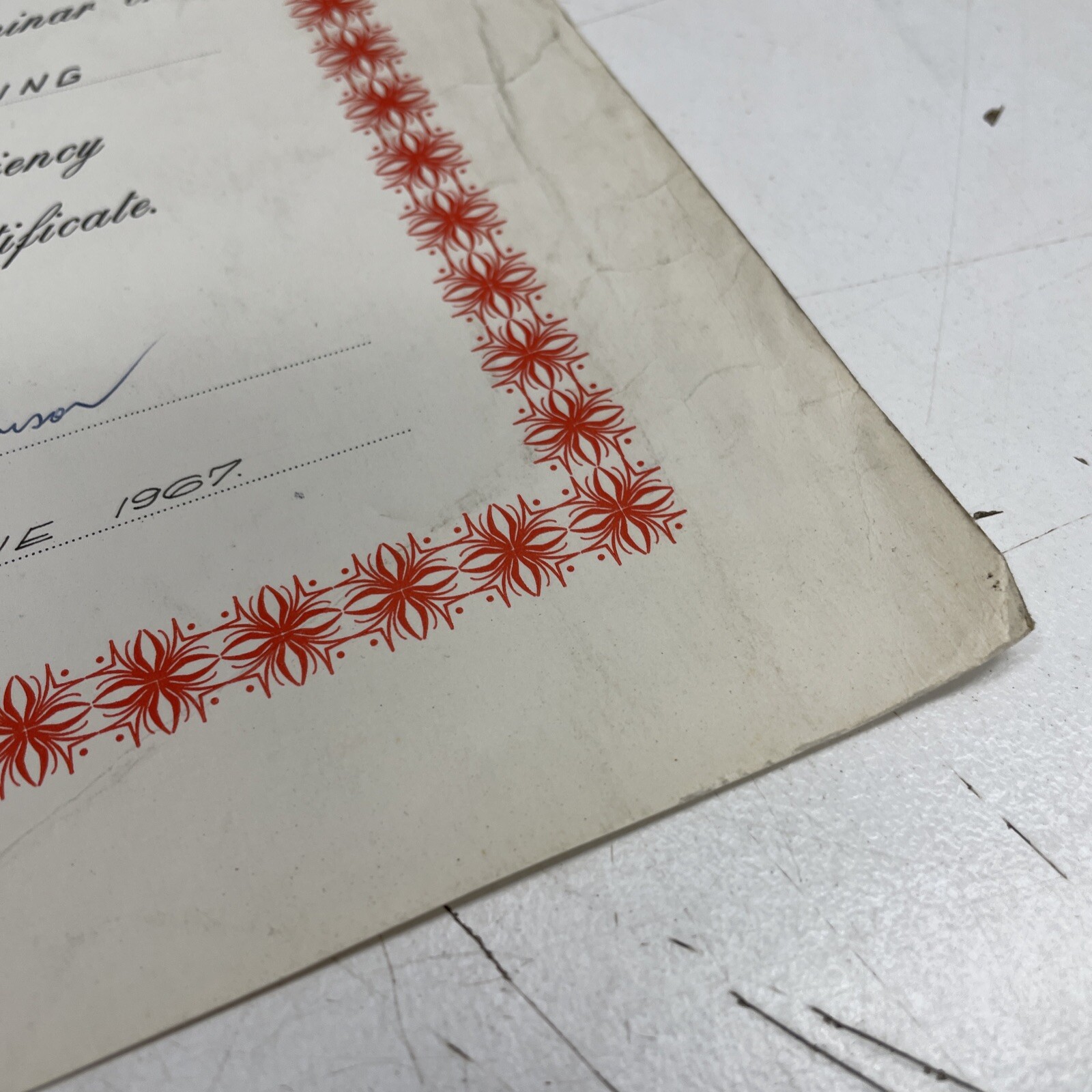 ORIGINAL VINTAGE 1967 Aus Caltex Display Merchandise Certificate Oil ...