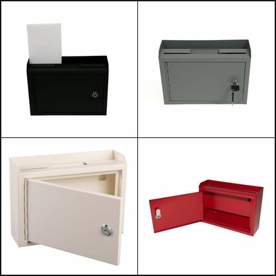 Suggestion Slot Drop Box Steel Safe Letter Cash Mail Lock Mount ...