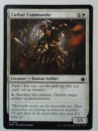 Cathar Commando *Common* Magic MtG x1 Foundations | eBay