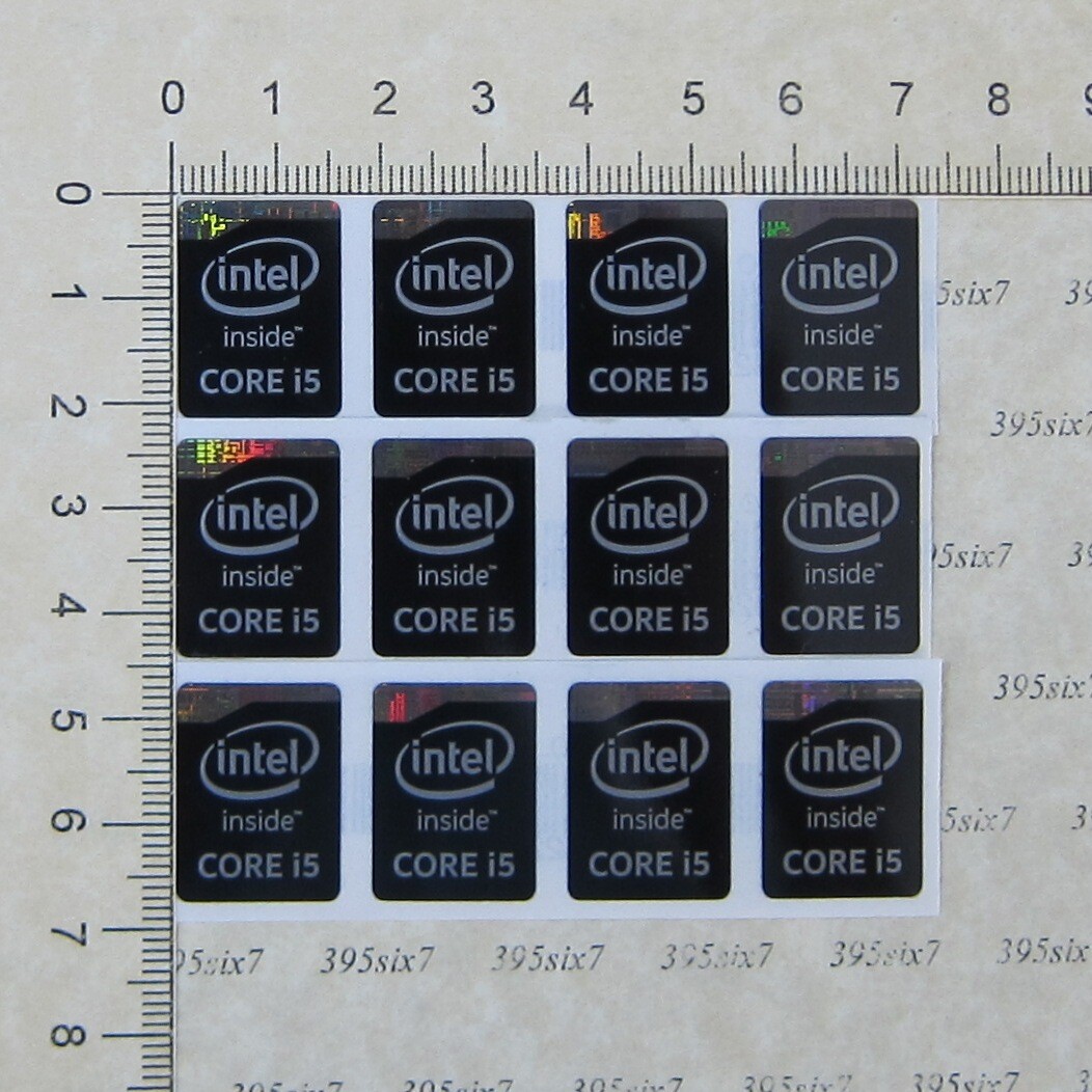 Laptop PC Processor Sticker (1st 3rd 4th 6th 7th 8th 9th 10th Gen) x 12 ...