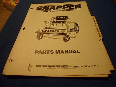 (DRAWER 22) Snapper Zero Turning Radius Mower 06413 Parts Manual | eBay
