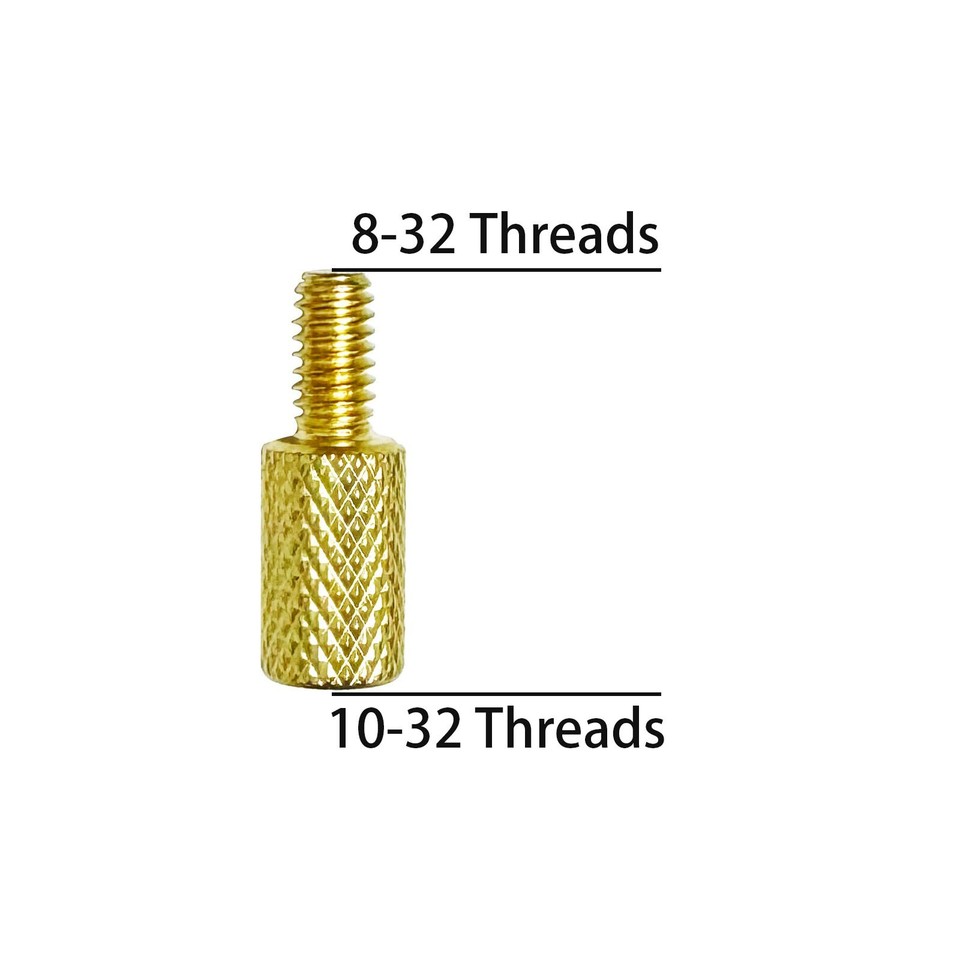 Gun Cleaning Rod Fitting Brass Adapters Male Thread 5-40 Female 8-32 5/ ...