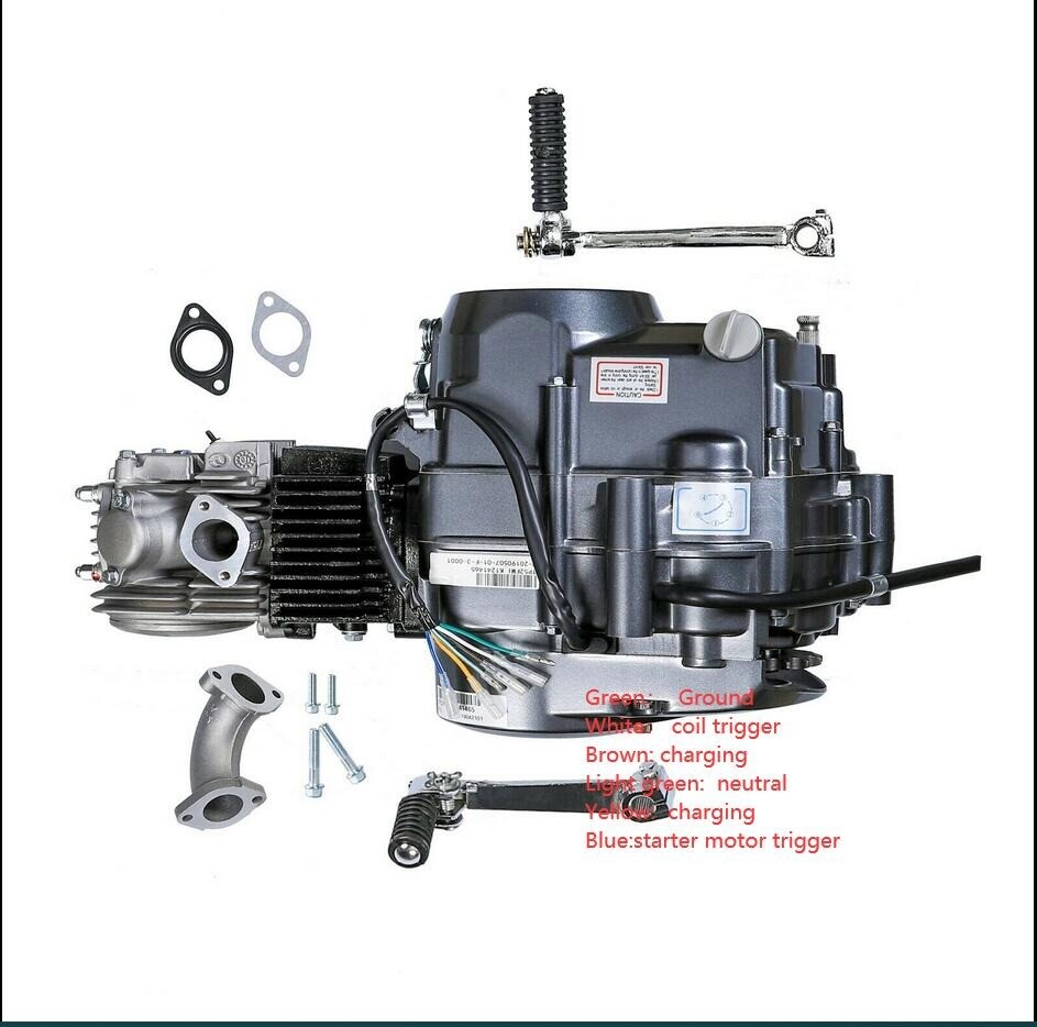 Lifan 125cc Engine Motor Kit Manual KickStart Dirt Bike Atomik 110cc 90 ...