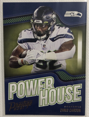 2021 Prestige Football Chris Carson Power House Insert Card #PH-CC ...