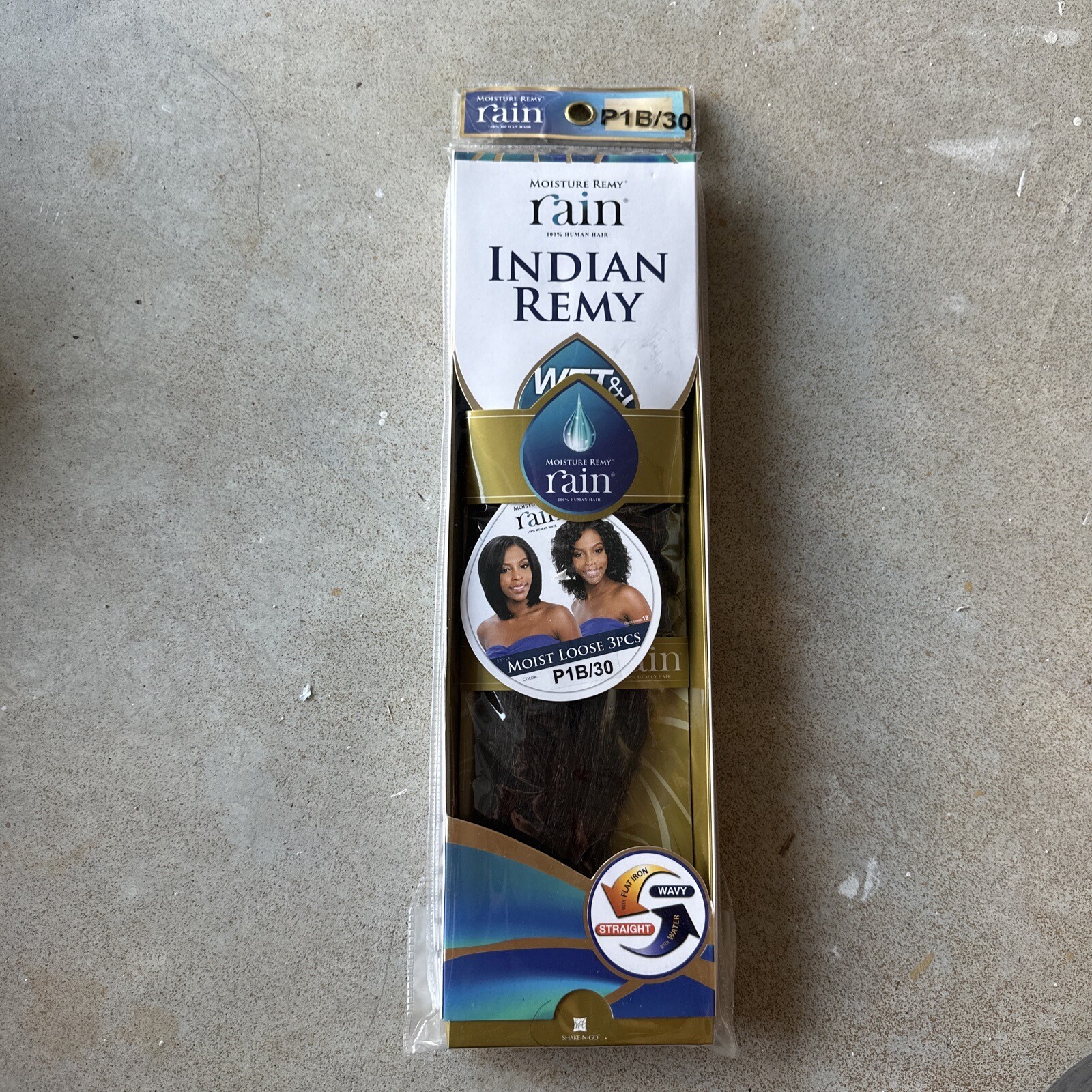 MOIST LOOSE 3PCS RAIN INDIAN MOISTURE REMY WET&WAVY 100% HUMAN HAIR ...