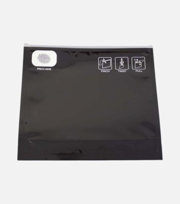 Exit Bags / Pinch Bags - Half Size (Child proof, Black, Silicone Tab ...