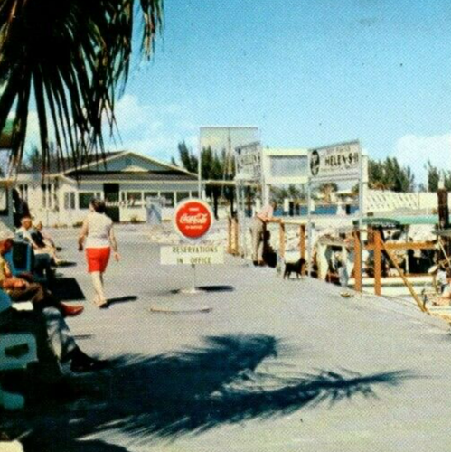 1956 Pompano Beach Florida Coca Cola Sign Charter Boats Postcard | eBay