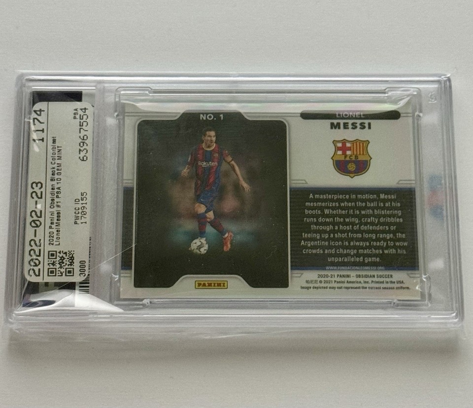 2020 Panini Obsidian Black Colorblast #1 Lionel Messi PSA 10 | eBay