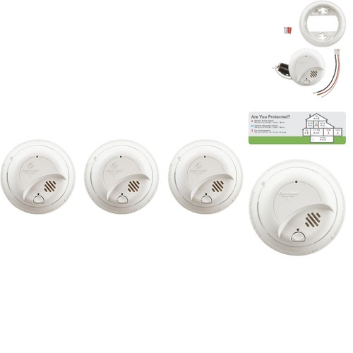 First Alert 9120B Smoke Detector, Hardwired Alarm with Battery Backup ...