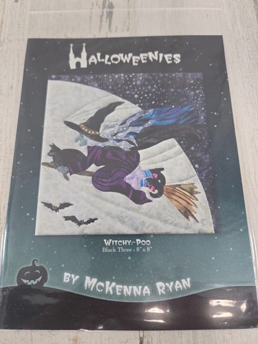 Halloweenies Pieced Quilt Pattern Witchy Poo McKenna Ryan Block Three ...