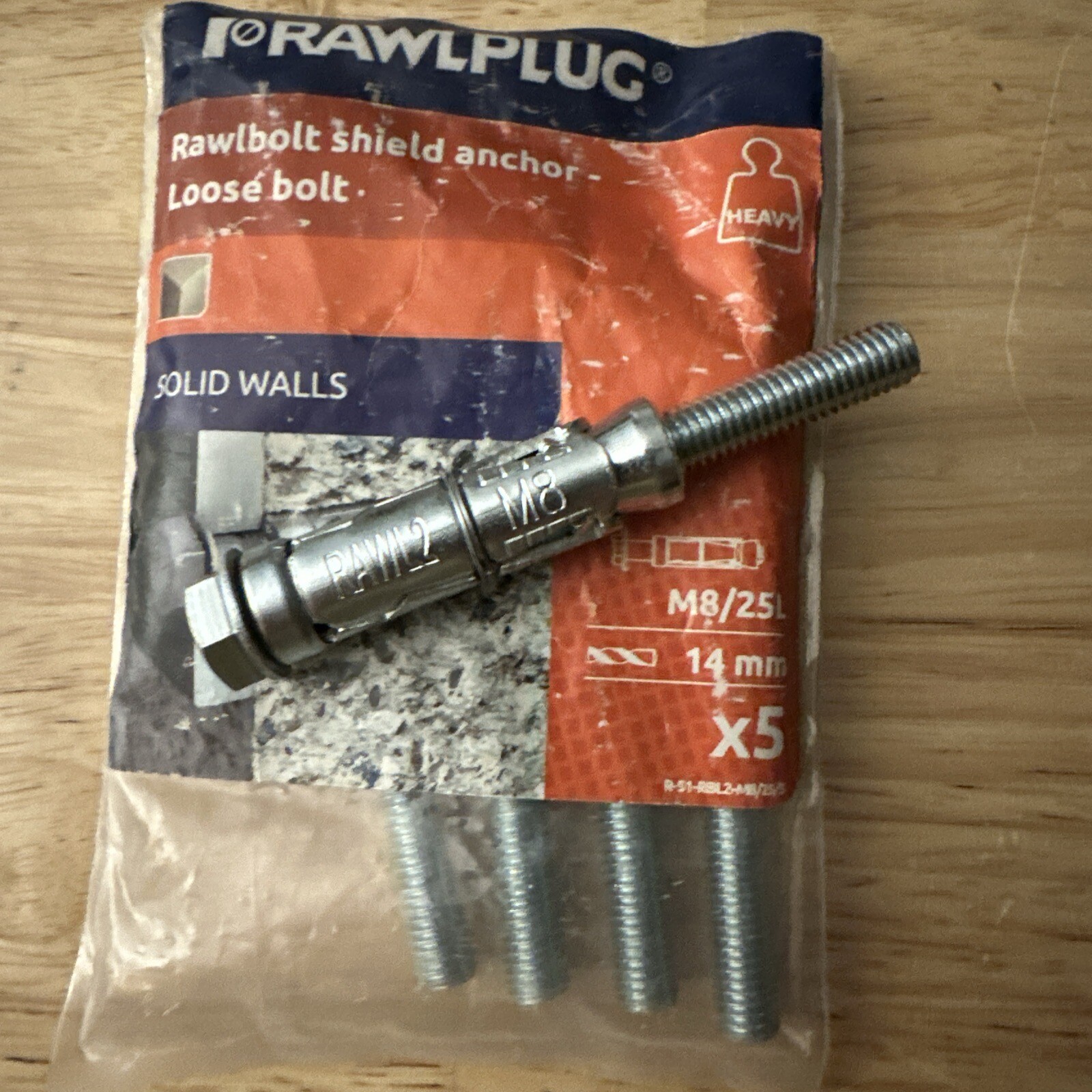 Rawlplug RBL2 Rawlbolt Anchor with Loose Bolt M8 x 80mm | eBay