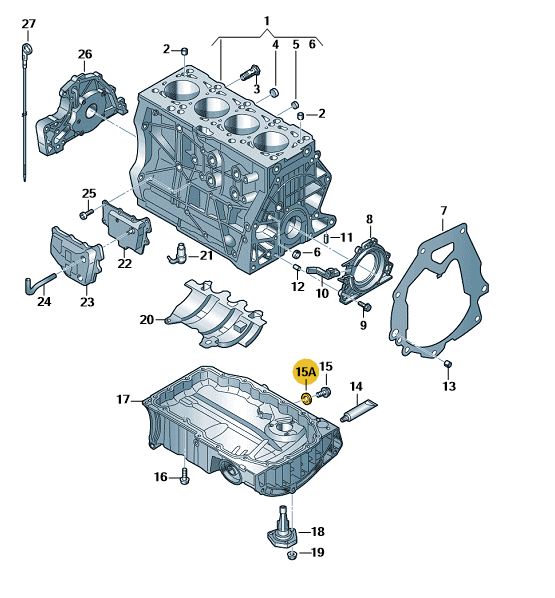 Genuine VW Volkswagen Petrol Sump Plug Washer N0138157 for sale online ...