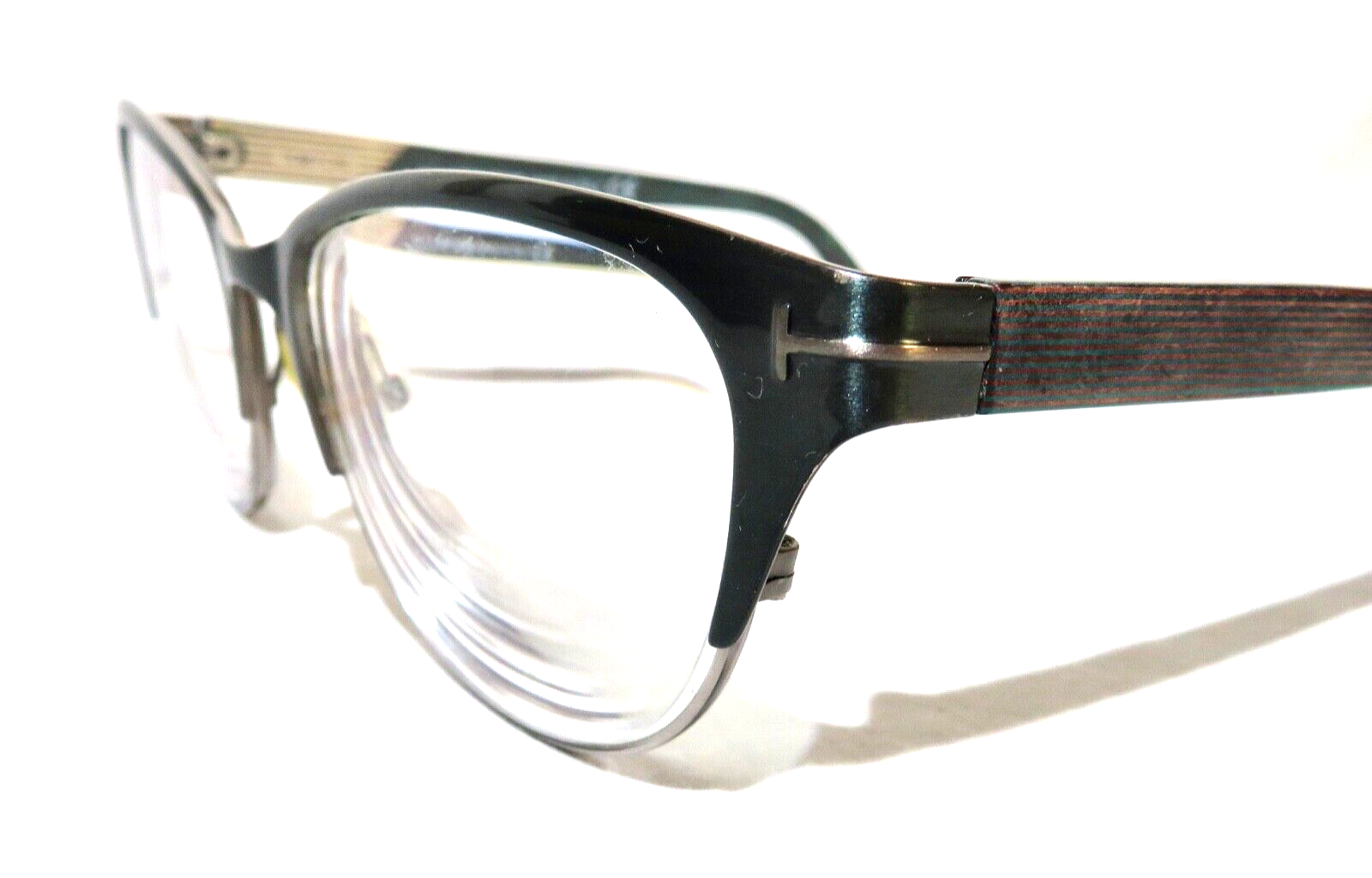 TOM FORD, Italy TF 5318 Eyeglasses 53-17-135, Green metal and ...