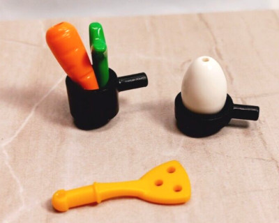 New LEGO Food Cooking Set Carrot Stew Soup EGG Spatula Sauce Pan Fry ...