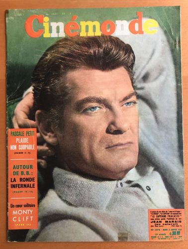CINE MONDE 1378/1961- JEAN MARAIS- PASCALE PETIT- BRIGITTE BARDOT ...