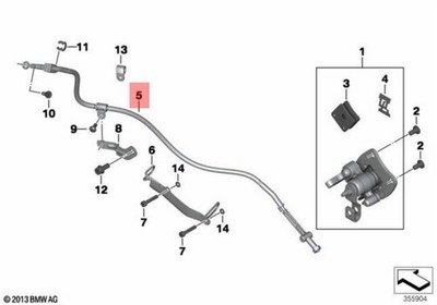 New BMW Genuine K07 0C53 BOWDEN CABLE FOR PARKING BRAKE 34211542160 | eBay