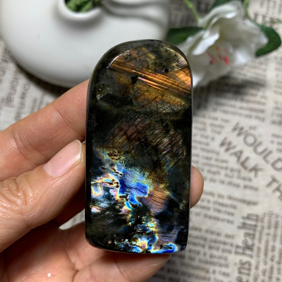 94g Natural Purple Labradorite Quartz Crystal Stone Specimen Healing | eBay