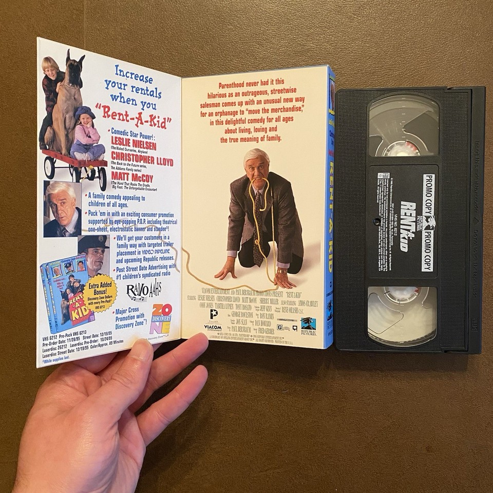 Rent-A-Kid VHS 1997 Screener Promo Tape Leslie Nielsen Christopher ...