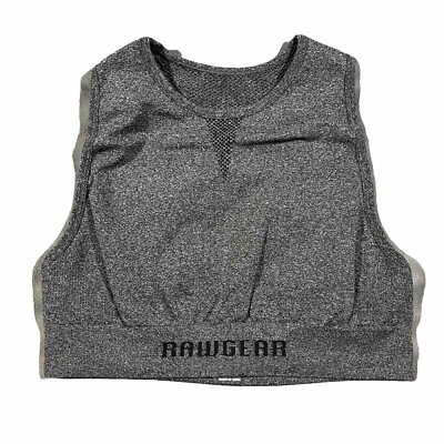 RAW GEAR CROP TOP - Sports Bra - Black Heather - Sz Medium - RAW-13 ...
