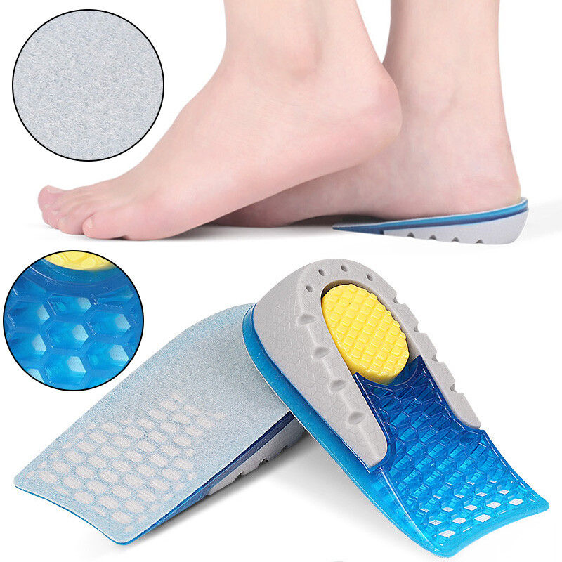 Honeycomb Gel Heel Lifts Height Increase Insoles Shoe Inserts Pads ...