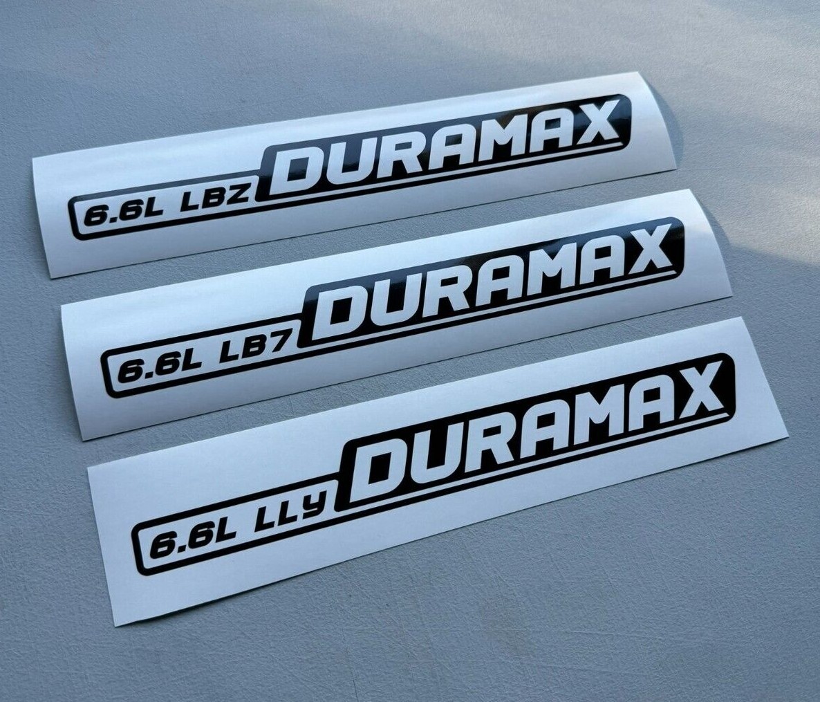 Duramax 6.6L LBZ LLY LB7 Turbo Diesel SET OF 2 Multi-Color Vinyl Decal ...