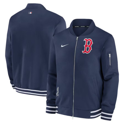 BOSTON RED SOX Nike Authentic Collection Full-Zip Bomber Jacket Men's L ...