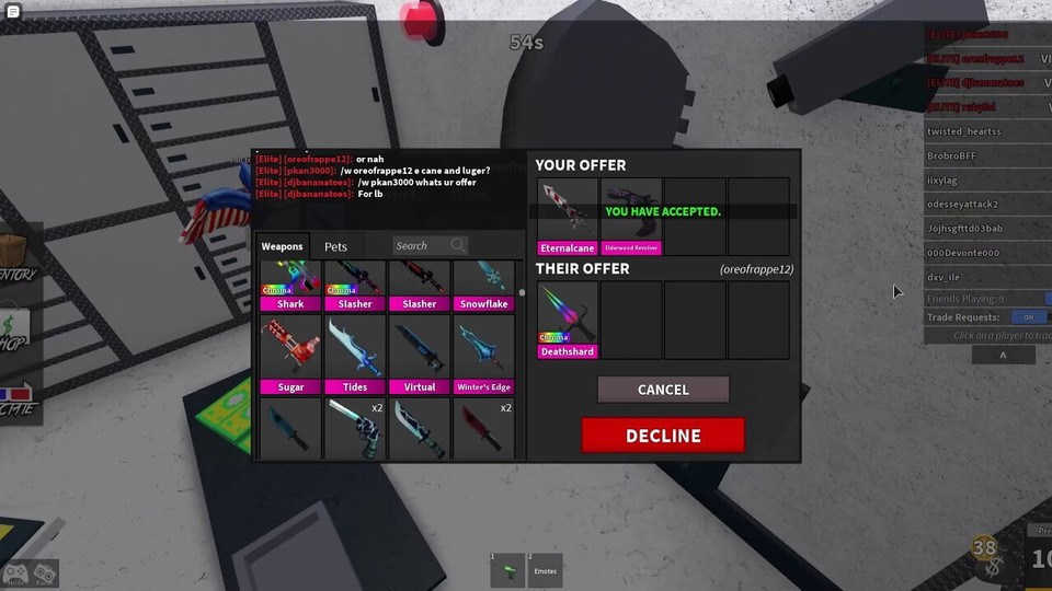 Roblox Murder Mystery 2 MM2 Deathshard Godly Knifes and Guns | eBay.de