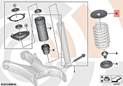 For BMW Genuine Coil Spring Insulator Rear Upper 33536857006 | eBay
