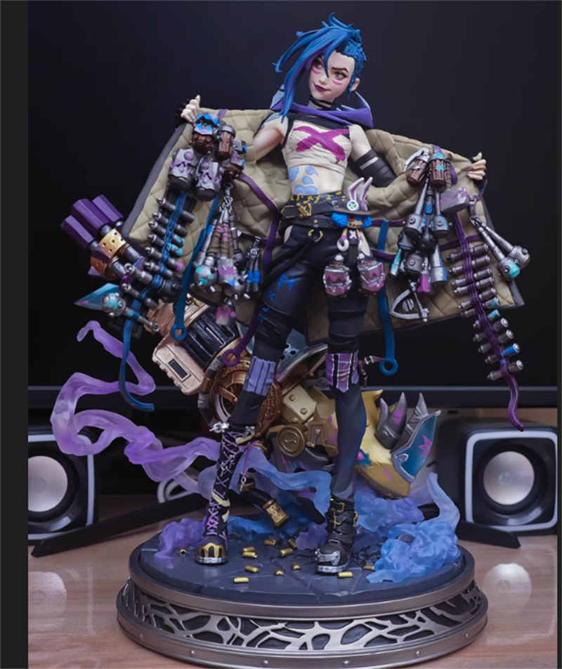 Arcane：League of Legends Jinx 1/7 Figure Statue Model 30.5cm Toy ...