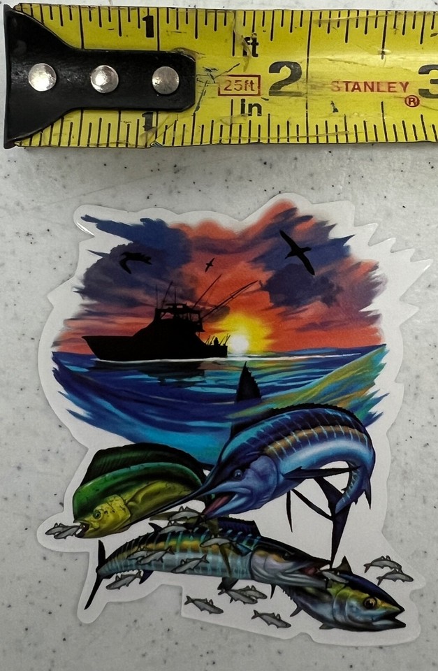 Assorted Fish Fishing Stickers/Decals For Tackle Box Boat or Vehicle ...