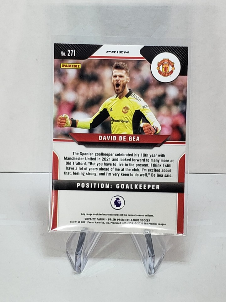 DAVID DE GEA 2021 Panini Prizm Premier League Pink Cracked Ice Prizm ...