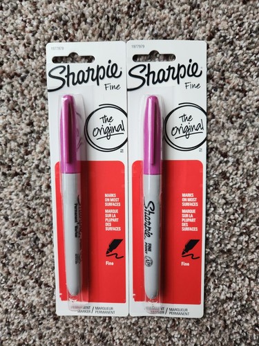 Sharpie Permanent Marker ~ Fine Point ~ Pink Ink ~ Lot of 2 Pack | eBay