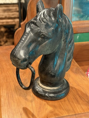 Antique Cast Iron Horse Head Hitching Post Western Cowboy (5C) | eBay