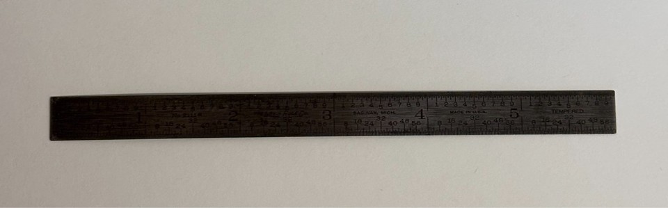 Vintage Lufkin #2111R 6" Metal Rule Ruler Machinist Ruler USA | eBay