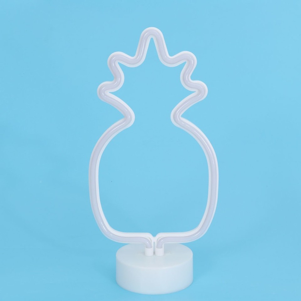 Pineapple Neon Sign LED Neon Light Sign with Holder Base For Home Party ...
